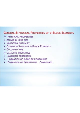 D BLOCK ELEMENTS.pdf389.pdf | Chemistry | Science