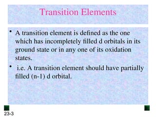 D_Block_Elements.ppt for class 11th chemistry | PPT