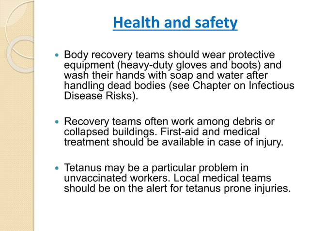 Dead Body Management for emergencys .pptx | First Aid | Injuries
