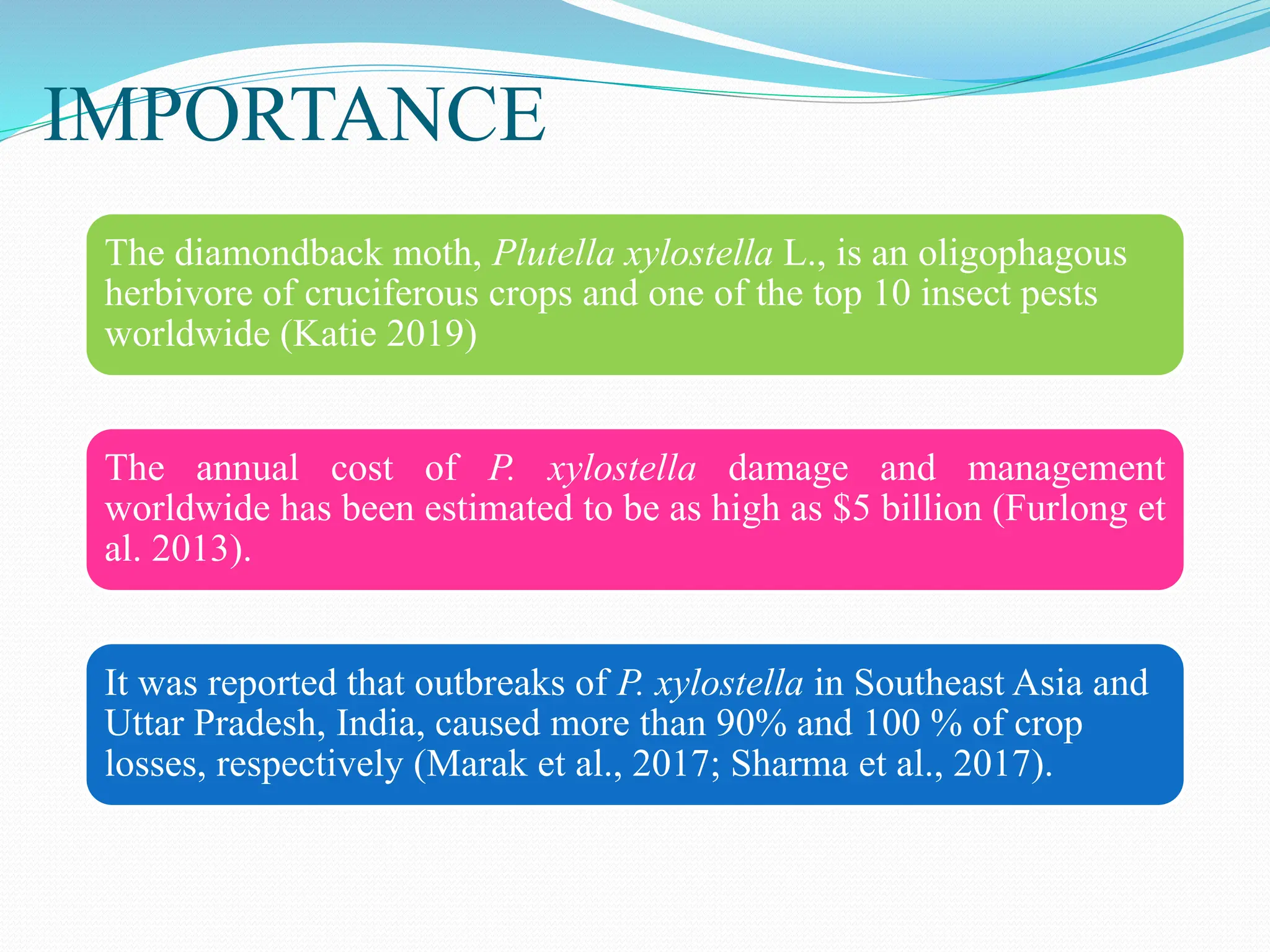 Current scenario on pest status of DBM Plutella xylostella and its ...