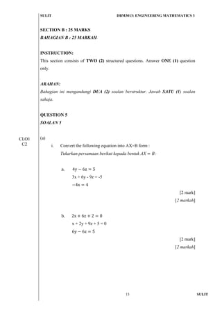 Dbm2013 engineering mathematics 3 june 2017 | PDF