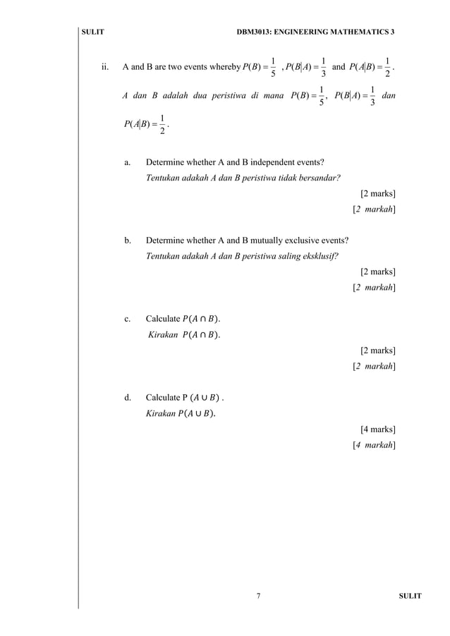 Dbm2013 engineering mathematics 3 june 2017 | PDF