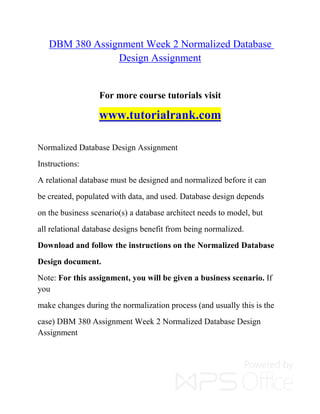 Dbm 380 Teaching Effectively--tutorialrank.com | Databases | Computer Software and Applications