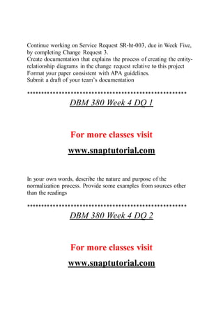 DBM 380 Enhance teaching / snaptutorial.com | PDF