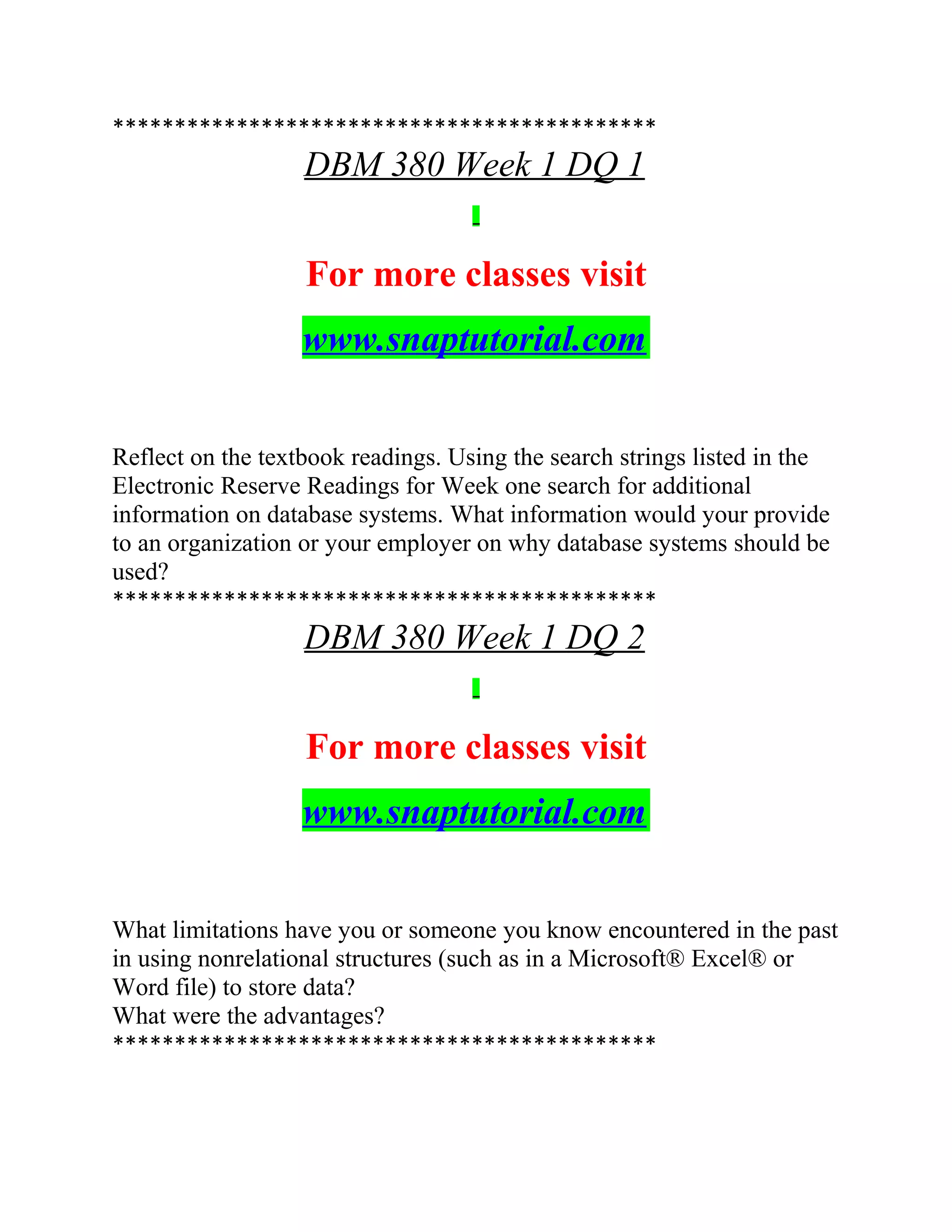 Dbm 380 Exceptional Education-snaptutorial.com