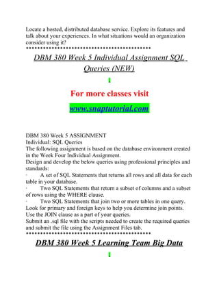 Dbm 380 Exceptional Education-snaptutorial.com