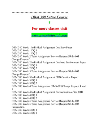 Dbm 380 Exceptional Education-snaptutorial.com