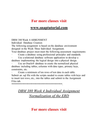 DBM 380 Education Organization / snaptutorial.com