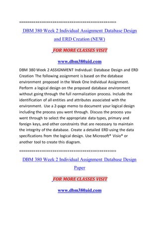 DBM 380 AID Introduction Education--dbm380aid.com