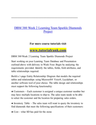 DBM 380 (New) Effective Communication/tutorialrank.com