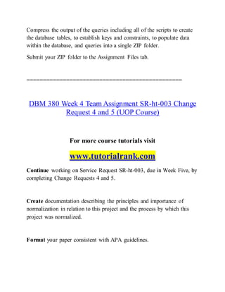 DBM 380 (New) Effective Communication/tutorialrank.com