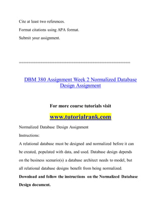 DBM 380 (New) Effective Communication/tutorialrank.com