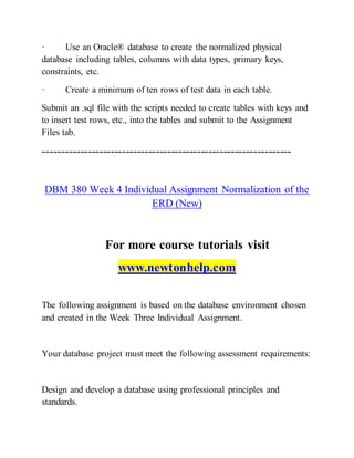 Dbm 380 new Education is Power/newtonhelp.com