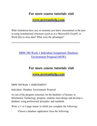 Dbm 380 new Education is Power/newtonhelp.com