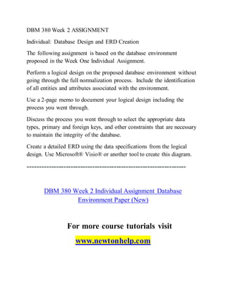 Dbm 380 new Education is Power/newtonhelp.com