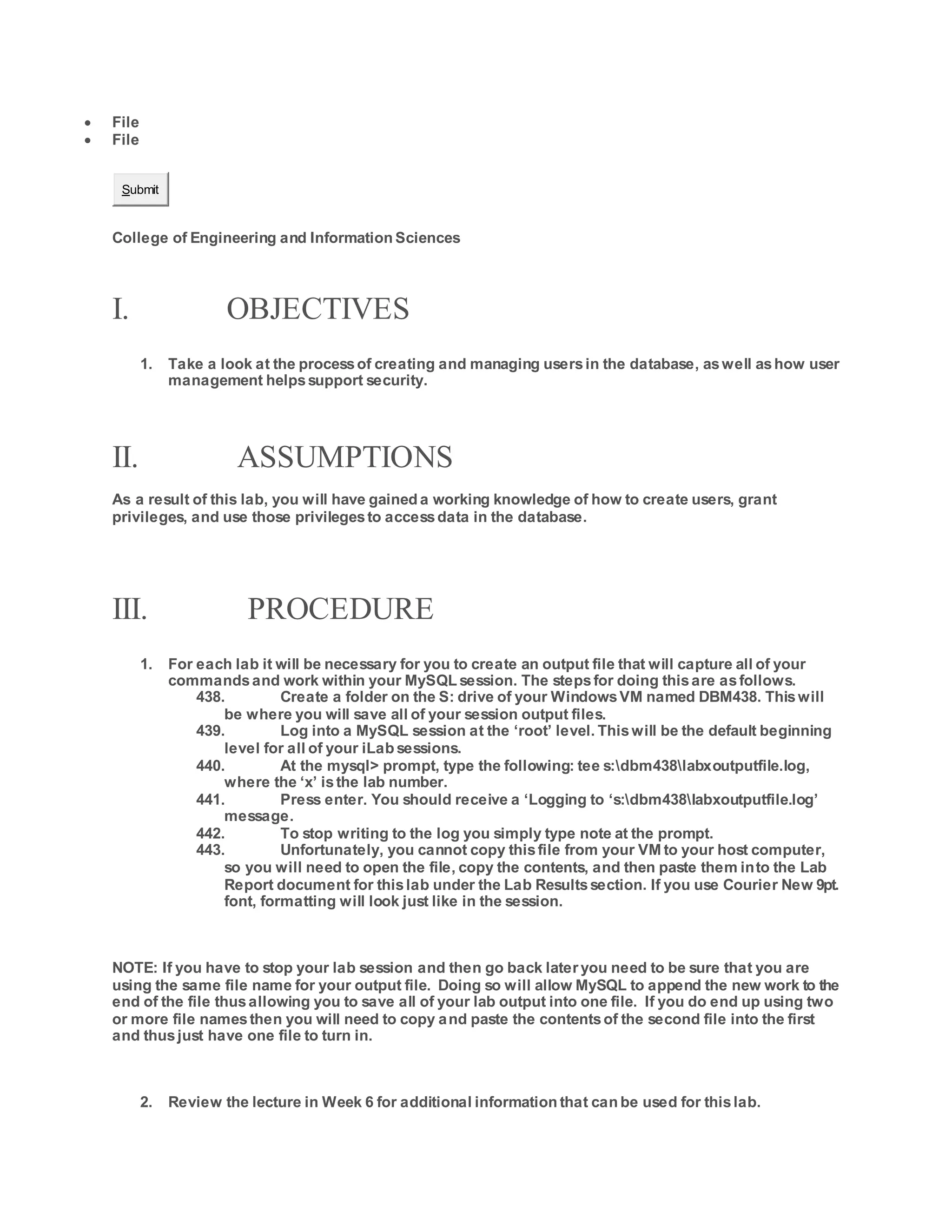 Dbm 438 week 6 ilab | PDF