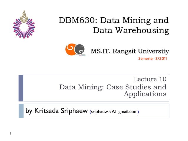 Dbm630 lecture10 | PPT