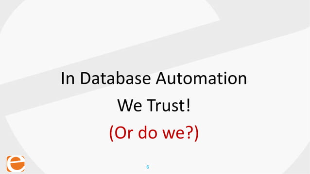 Webinar: "DBMaestro: Database Enforced Change Management (DECM) tool" | PPT