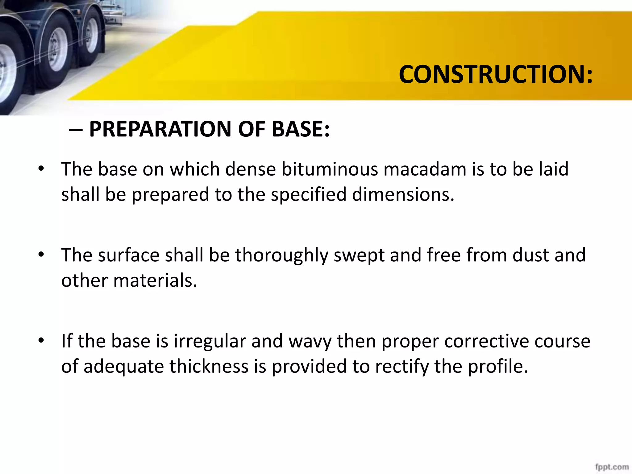 Dense Bituminous macadam | PPTX