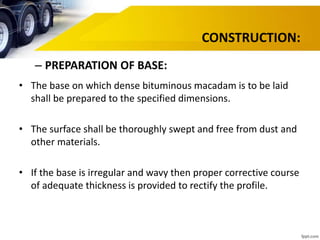 Dense Bituminous macadam | PPTX