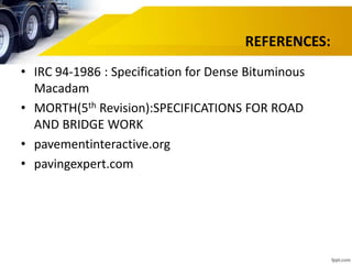 Dense Bituminous macadam | PPTX