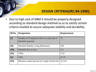 Dense Bituminous macadam | PPTX
