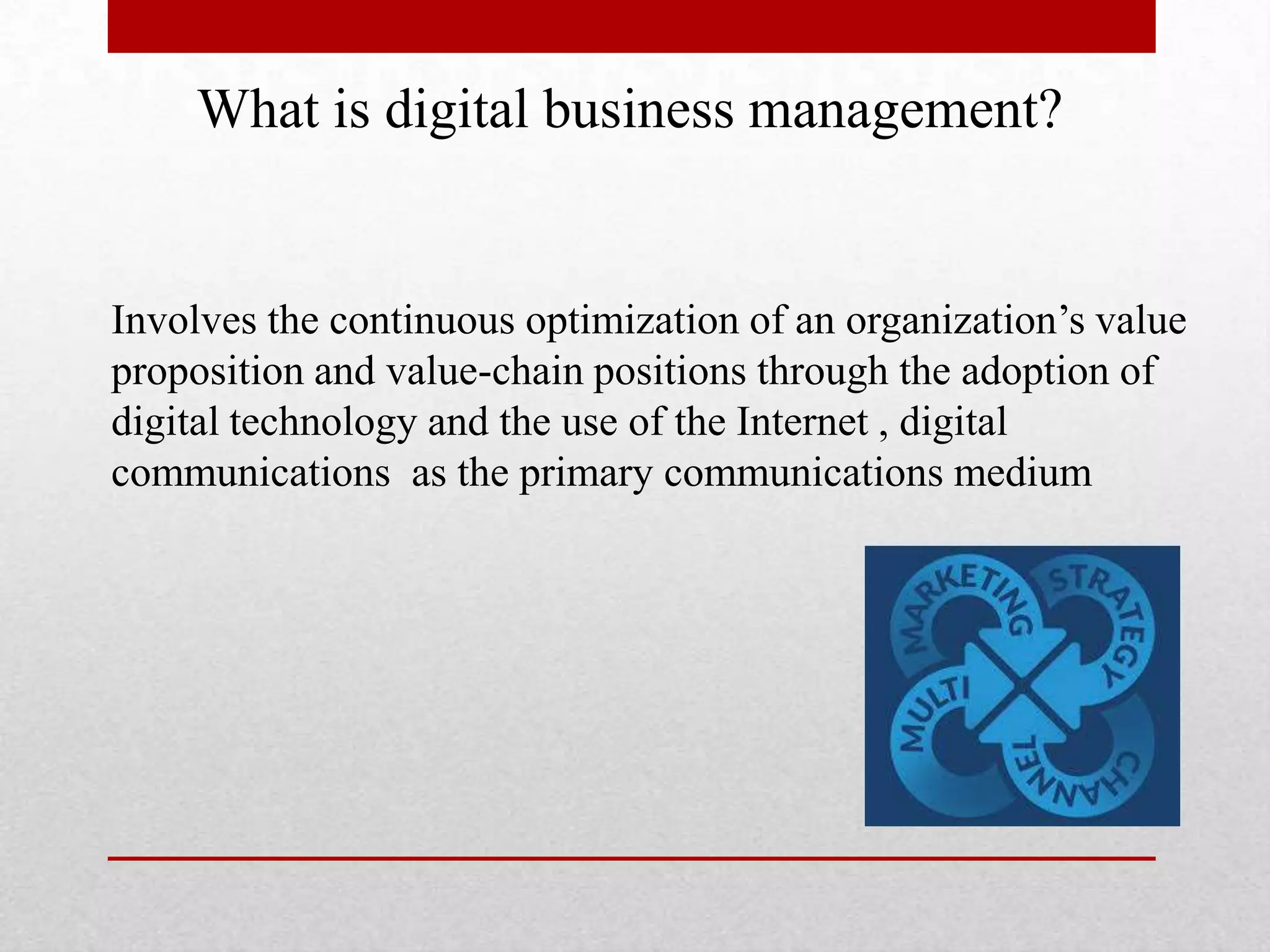 digital business management | PPTX