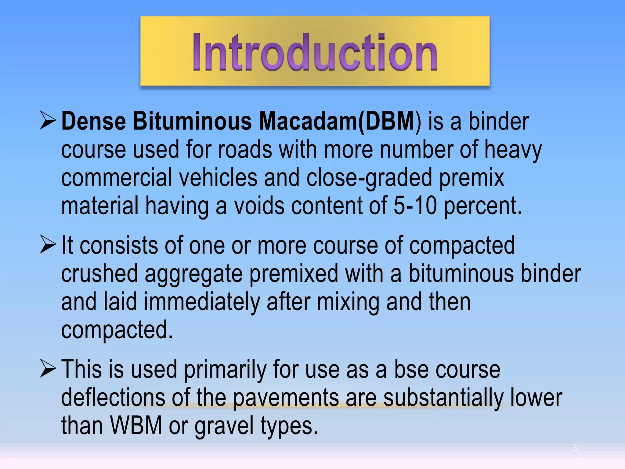 Dense Bituminous Macadam Road | PPTX