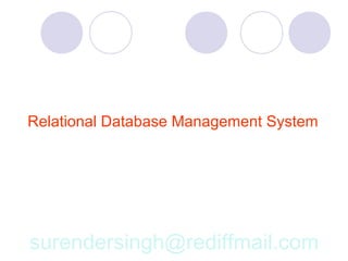 Relational Database Management System | PPT