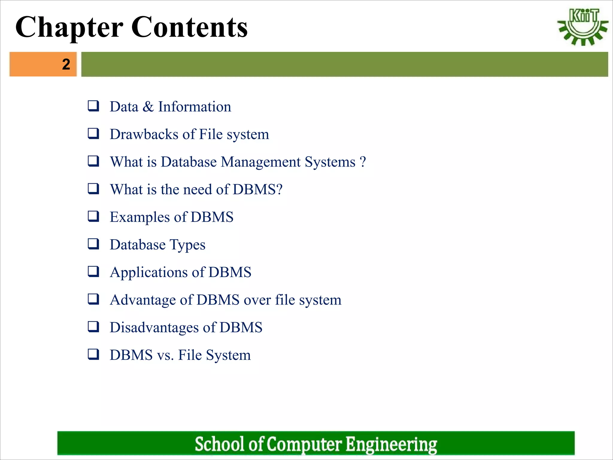 Introduction To Database Management System Ppt 