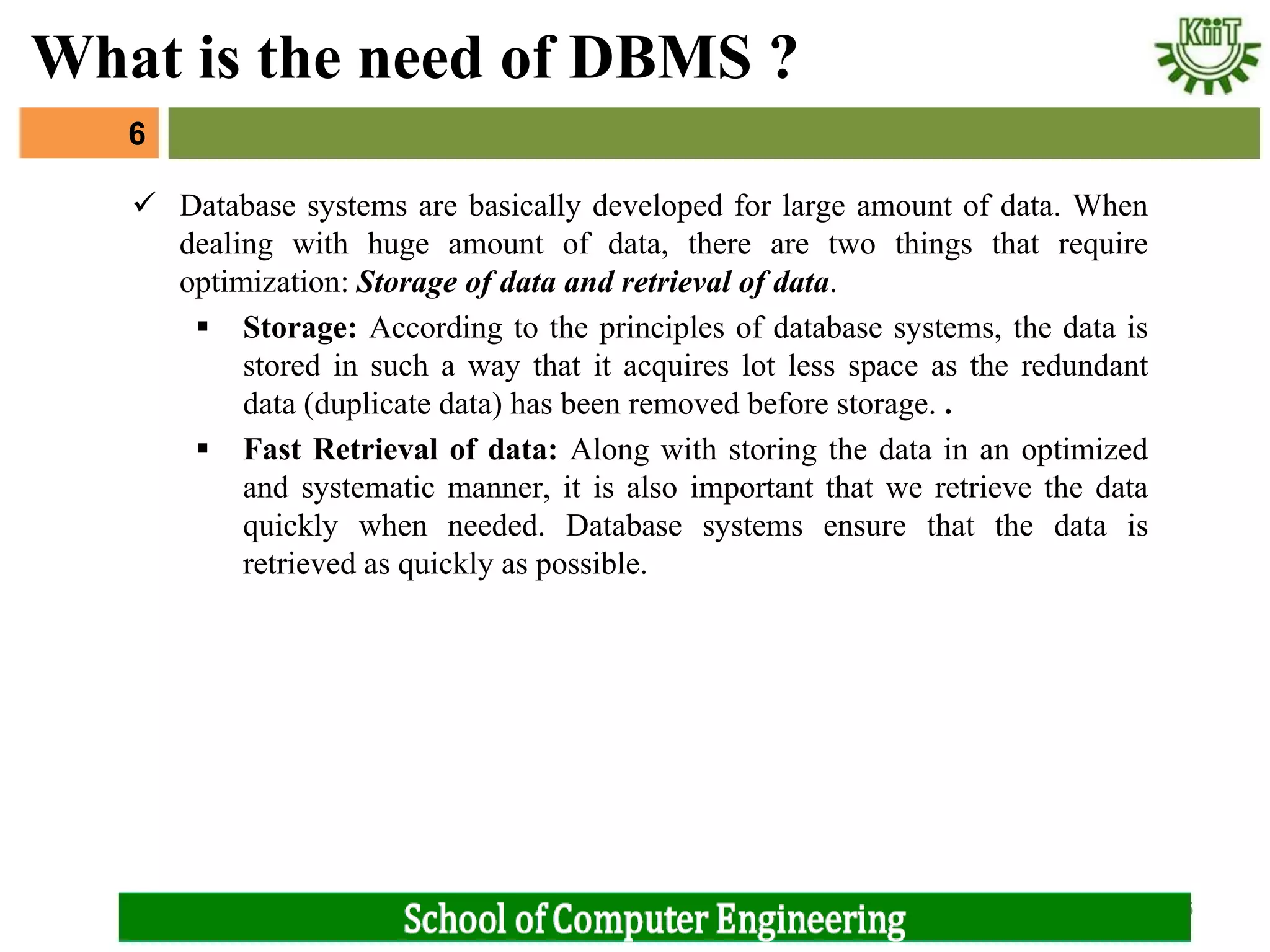 DBMS-1.pptx | Databases | Computer Software and Applications