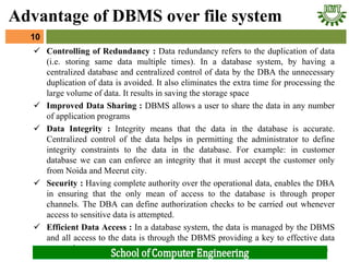DBMS-1.pptx | Databases | Computer Software and Applications