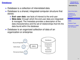 Database Management System- Introductory Slide -01 | PPT