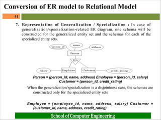 DBMS conversion of ERD to RElational model | PPTX