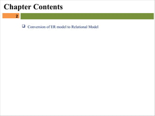 DBMS Conversion of ERD to relational model-1 | PPTX