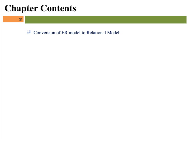 DBMS Conversion of ERD to relational model-1 | PPTX