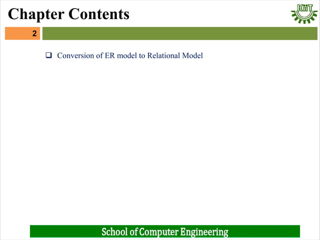 Dbms 10: Conversion of ER model to Relational Model | PDF