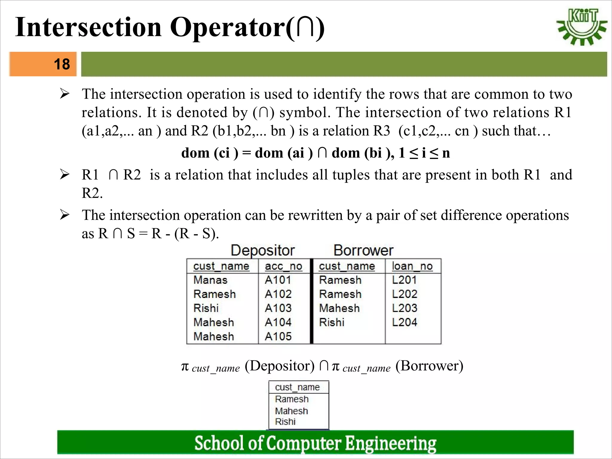 Dbms 11: Relational Algebra | PDF | Databases | Computer Software and Applications
