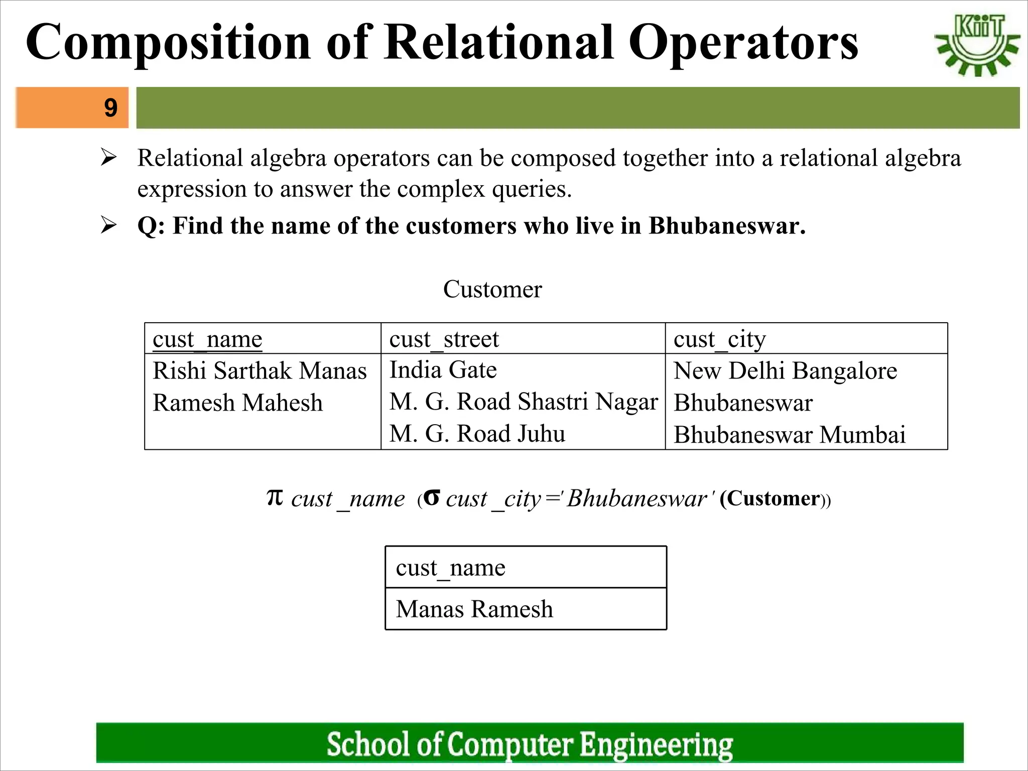 Dbms 11 Relational Algebra Pdf Databases Computer Software And