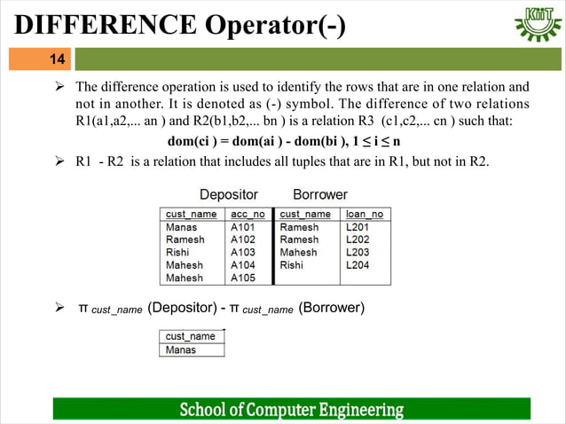 Dbms 11: Relational Algebra | PDF | Databases | Computer Software and Applications