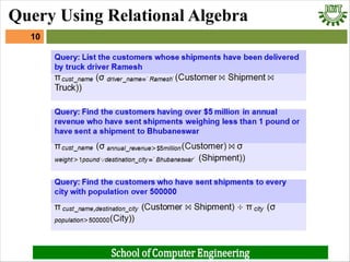 Dbms 13: Query Using Relational Algebra | PDF | Databases | Computer Software and Applications