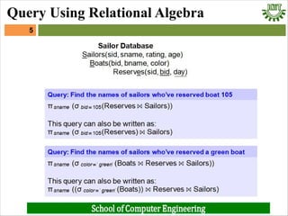 Dbms 13: Query Using Relational Algebra | PDF | Databases | Computer Software and Applications