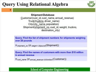 Dbms 13: Query Using Relational Algebra | PDF | Databases | Computer Software and Applications