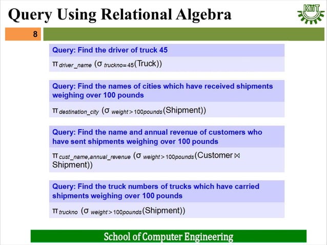 Dbms 13: Query Using Relational Algebra | PDF