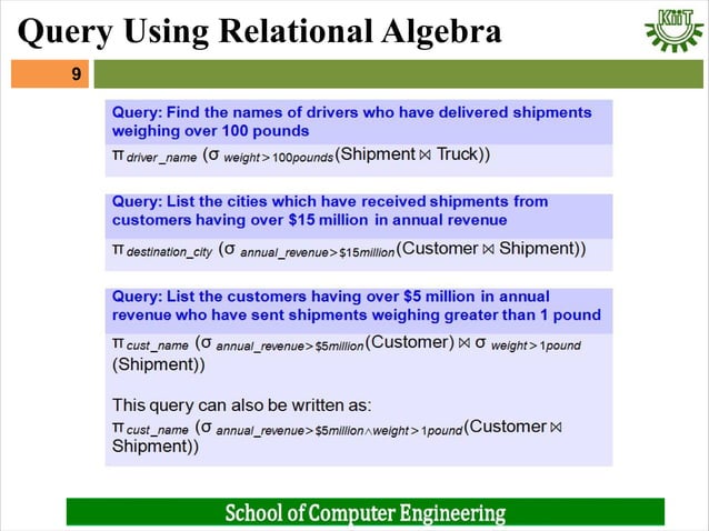 Dbms 13: Query Using Relational Algebra | PDF