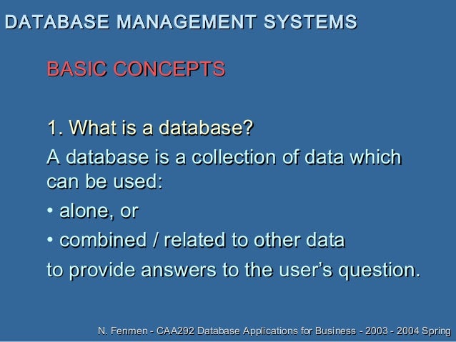 data base management