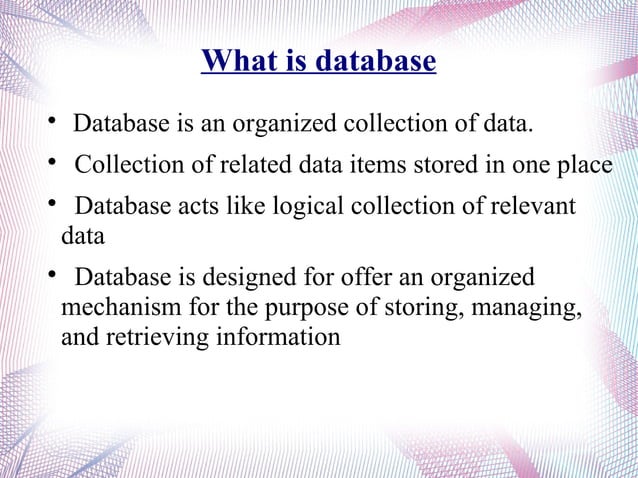 Database Management system | PPT | Databases | Computer Software and Applications