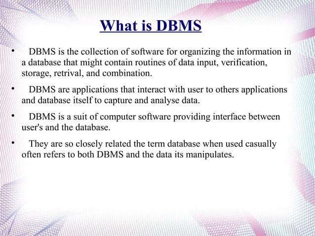 Database Management system | PPT | Databases | Computer Software and Applications