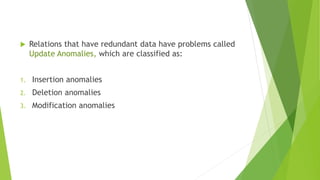 Data Redundancy & Update Anomalies | PPTX | Databases | Computer Software and Applications