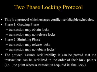 Concurrency Control in Database Management System | PPTX